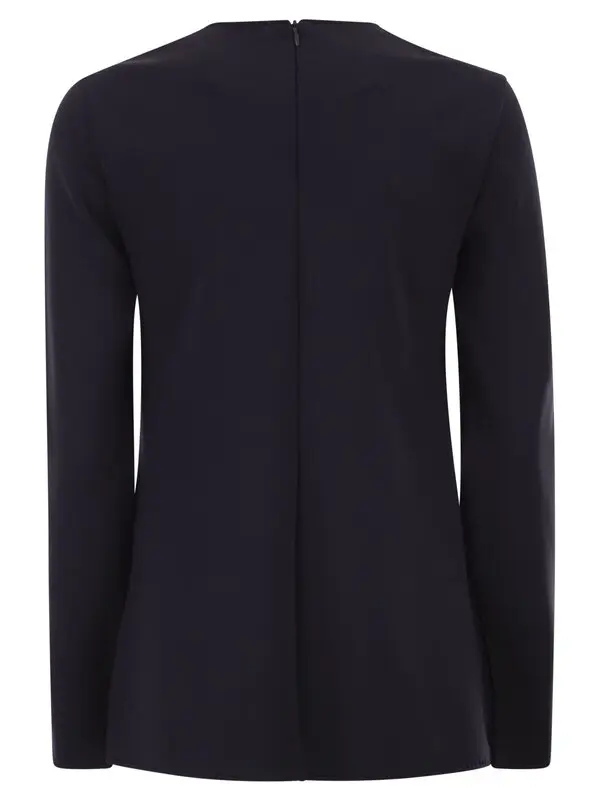 Max Mara Slim Fit Crew Neck Long Sleeve Top - Multicolor