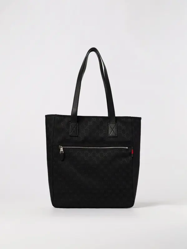 Gucci Monogrammed Shoulder Bag - Black