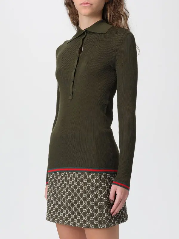 Gucci Long-sleeve Polo Shirt