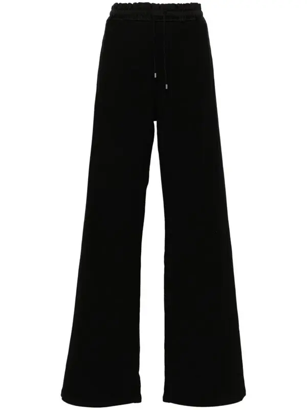 Saint Laurent Wide Leg Track Pants - Multicolor