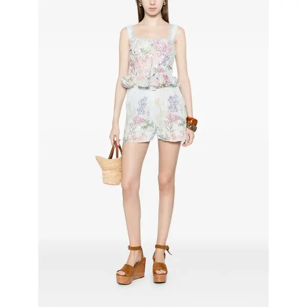 Charo Ruiz Ibiza Tailored Floral Print Shorts
