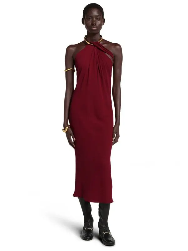 Gucci Silk Halter Neck Dress