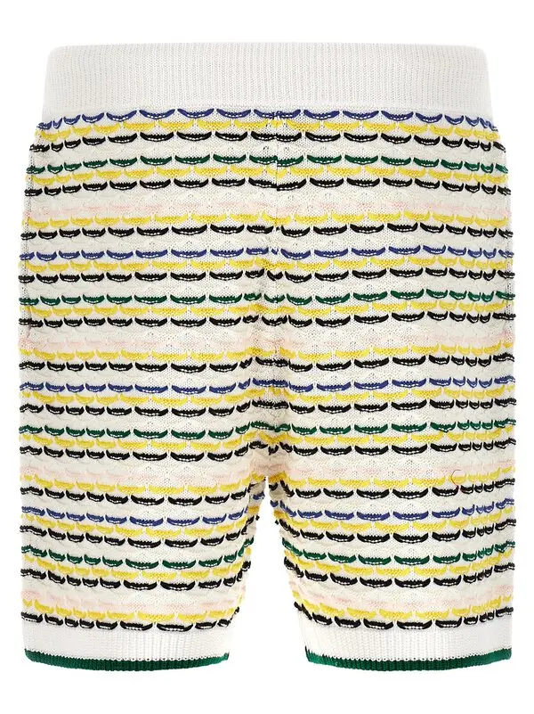 Casablanca Tuck Stitch' Bermuda Shorts - Multicolor