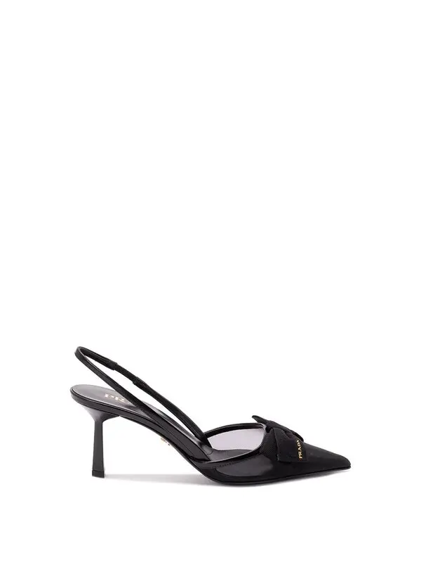 Prada Slingback Pumps With Bow Detailing - Multicolor