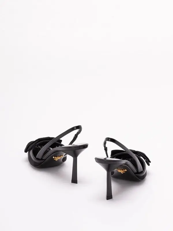 Prada Slingback Pumps With Bow Detailing - Multicolor