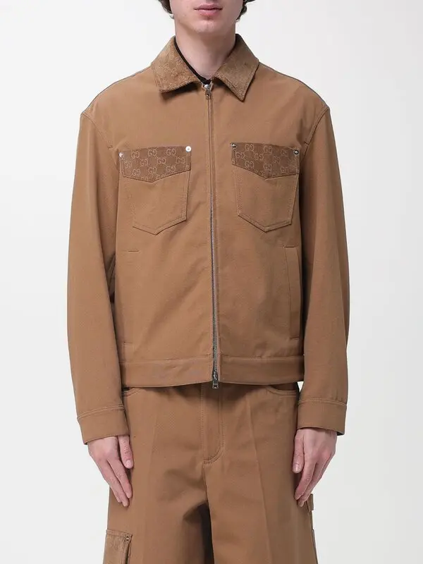 Gucci Logo Print Collar Jacket
