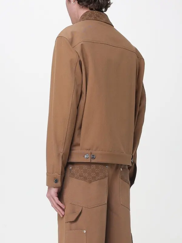 Gucci Logo Print Collar Jacket