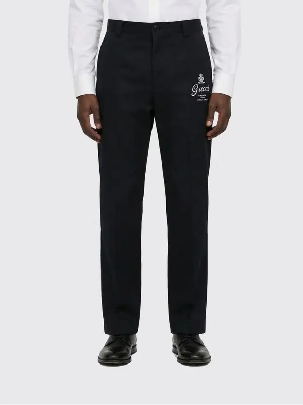 Gucci Ink Cotton Trousers - Multicolor