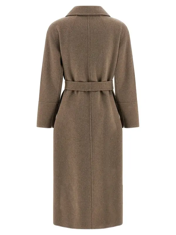 Max Mara S Mmelisa' Long Wool Coat - Brown