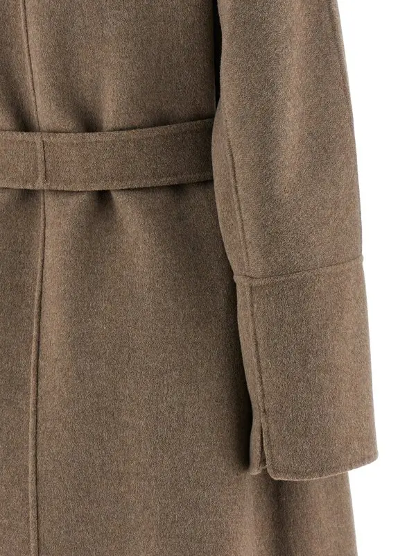 Max Mara S Mmelisa' Long Wool Coat - Brown
