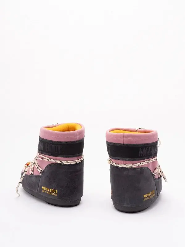 Moon Boot X Guest In Residence Icon Low Suede Boots With Bead Embellishments - Multicolor