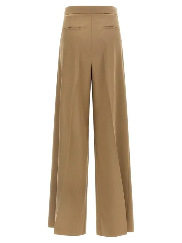 Max Mara Mxmquorum Virgin Wool Trousers - Brown