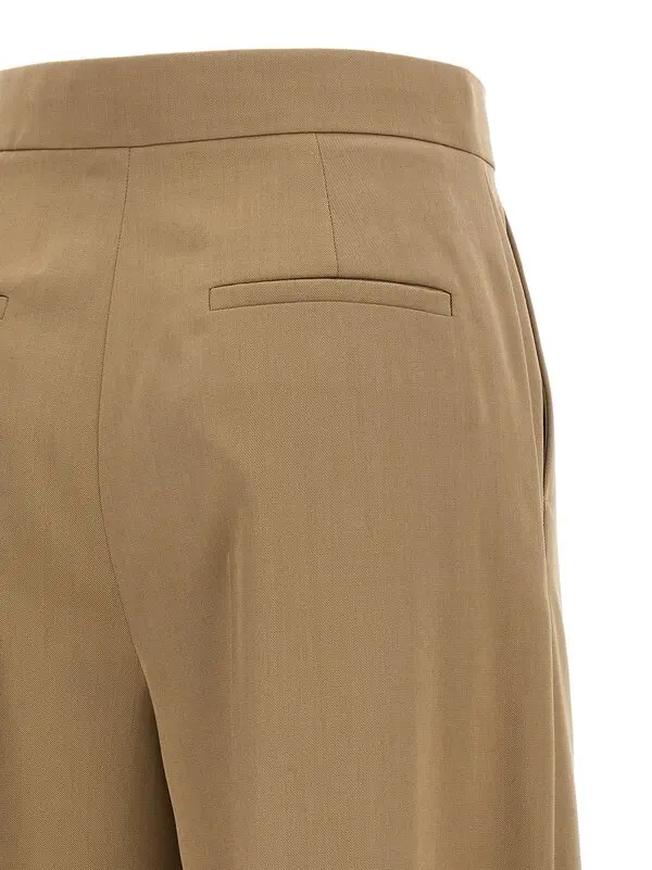 Max Mara Mxmquorum Virgin Wool Trousers - Brown