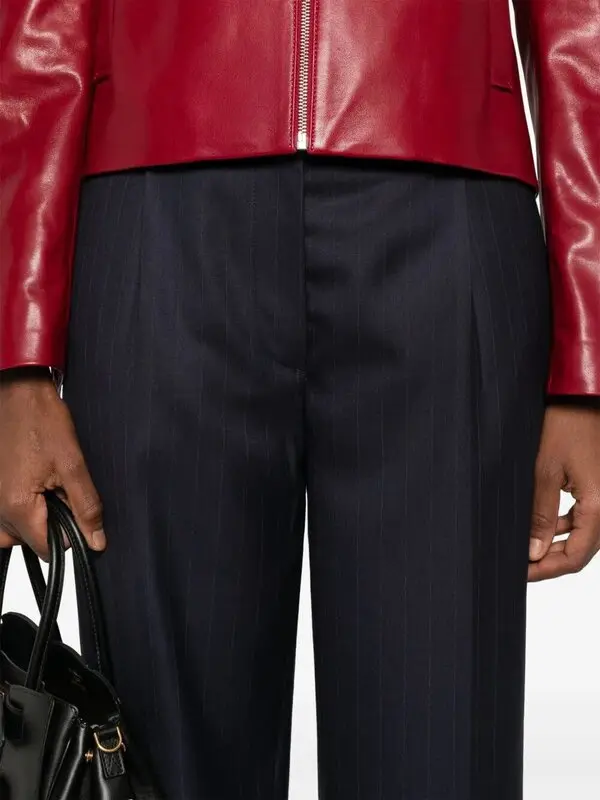 Prada Pinstriped Wool Pants - Multicolor