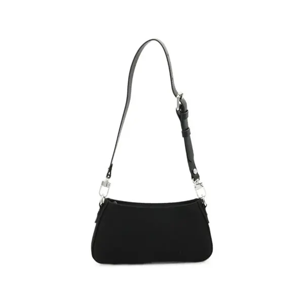 VIVIENNE WESTWOOD Grained Leather Orb Plaque Shoulder Bag - Black