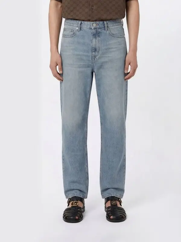 Gucci Stone Washed Denim Jeans - Blue