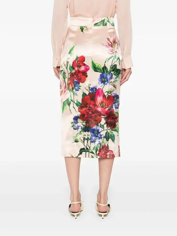 Dolce & Gabbana Floral Print Viscose Skirt