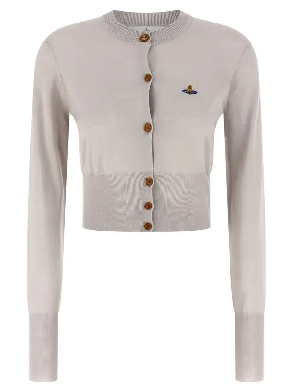 VIVIENNE WESTWOOD Bea Cropped Cardigan - Gray