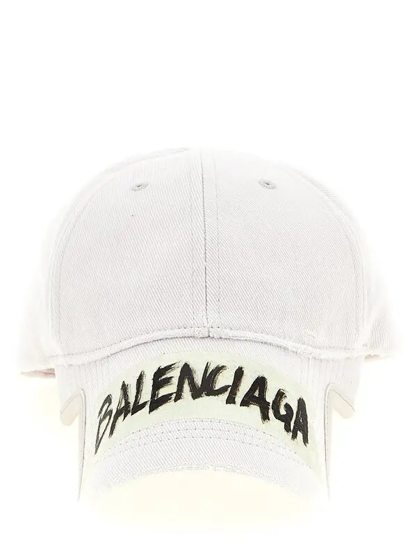 Balenciaga Masking Tape Baseball Cap - White