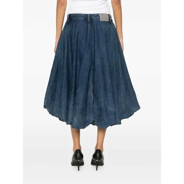 Balenciaga Denim Balloon Silhouette Knee-length Shorts