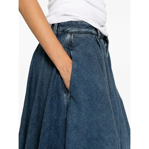 Balenciaga Denim Balloon Silhouette Knee-length Shorts