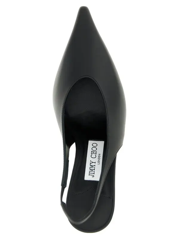 JIMMY CHOO Isa Slingback Pointed Toe High Heel - Black