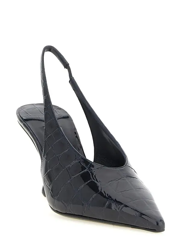 JIMMY CHOO Isa Slingback Pointed Toe High Heel - Blue