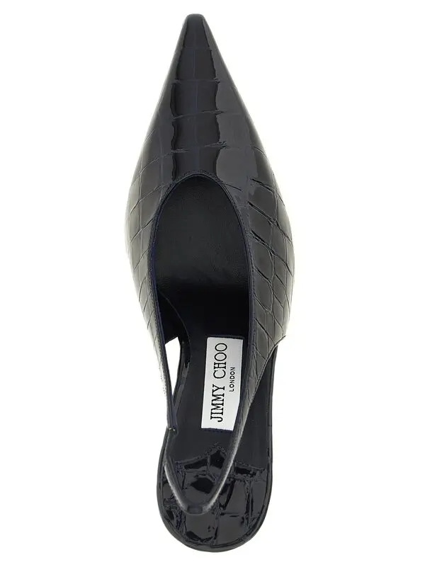 JIMMY CHOO Isa Slingback Pointed Toe High Heel - Blue
