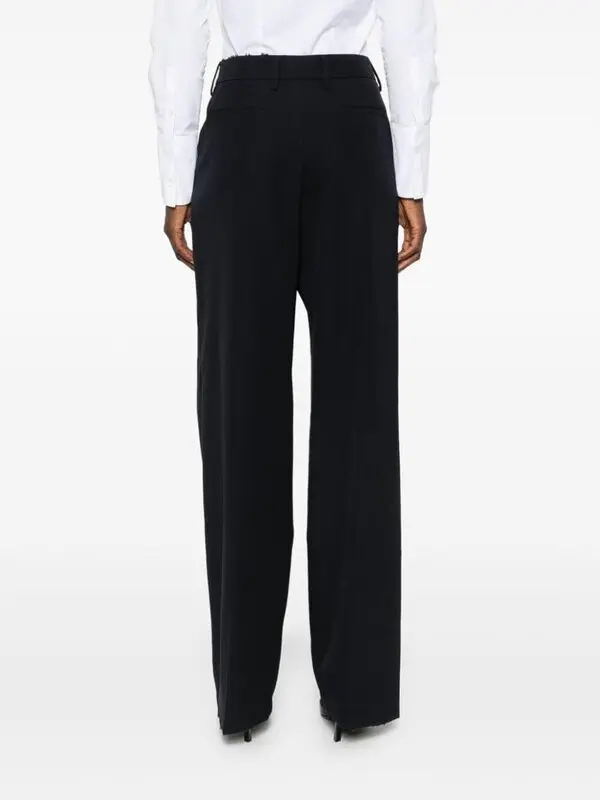 Prada Wool Straight-leg Trousers - Multicolor