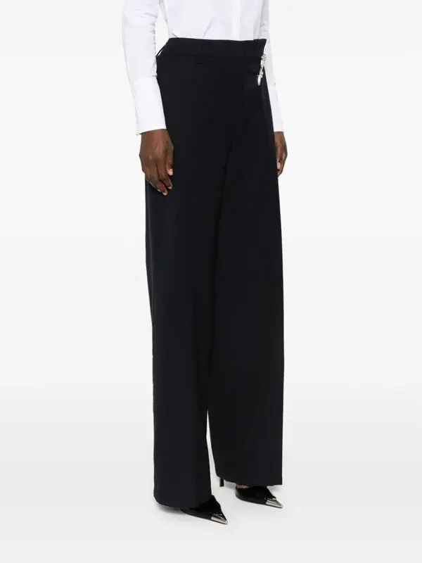 Prada Wool Straight-leg Trousers - Multicolor