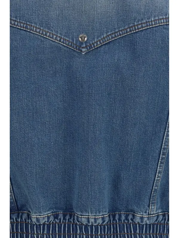 Versace Medusa Cotton Denim Jacket - Blue