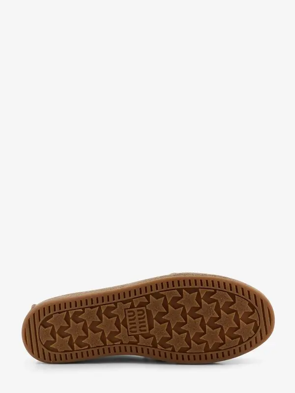 Miu Miu Suede Loafers With Bow Detail - Multicolor