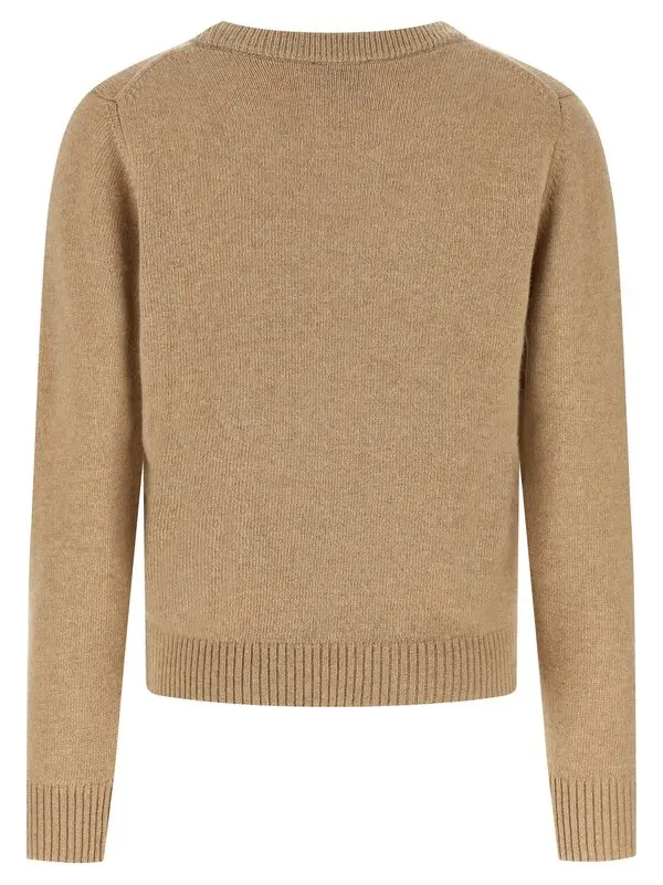 GANNI Banane Wool Crew Neck Sweater - Cream