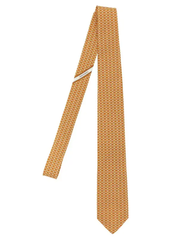 FERRAGAMO Silk Gancini Jacquard Tie