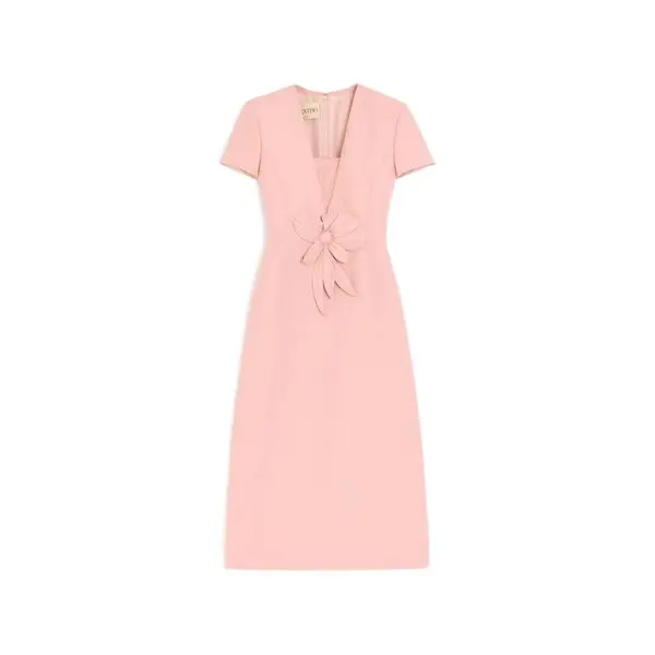 Valentino Garavani Day Dress With Floral Detail - Pink