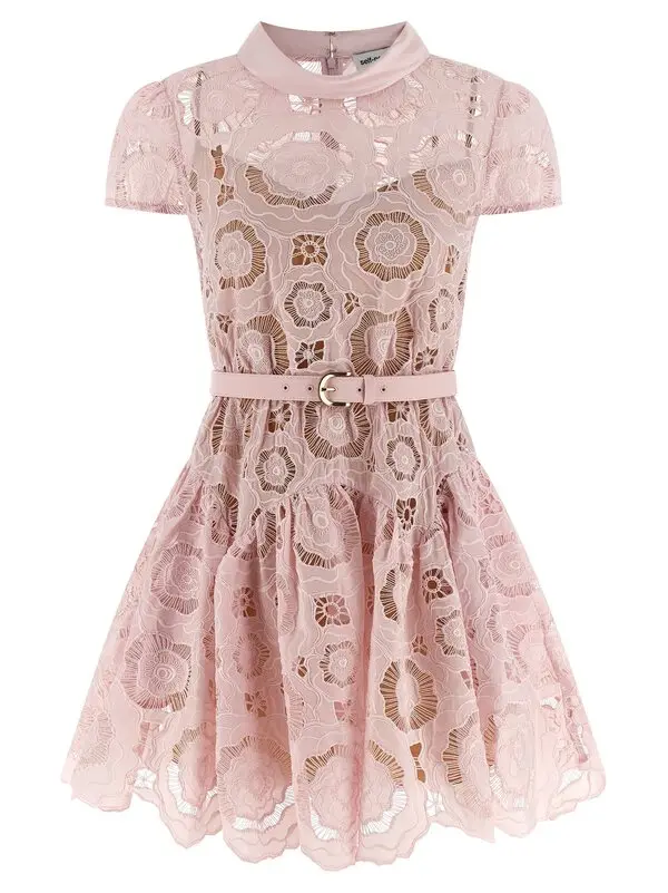 SELF-PORTRAIT Floral Lace Mini Dress