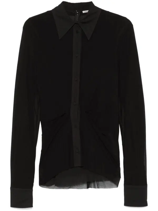 JIL SANDER Double Layer Viscose Shirt - Multicolor