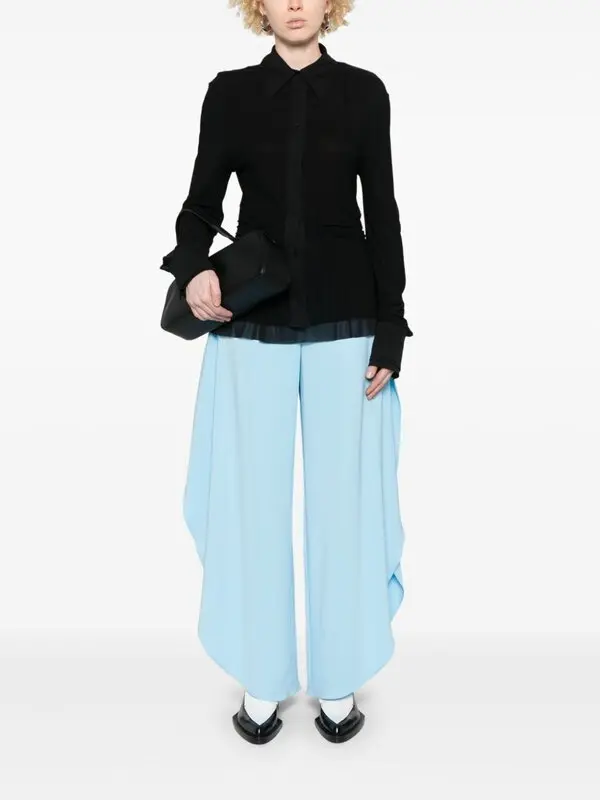JIL SANDER Double Layer Viscose Shirt - Multicolor
