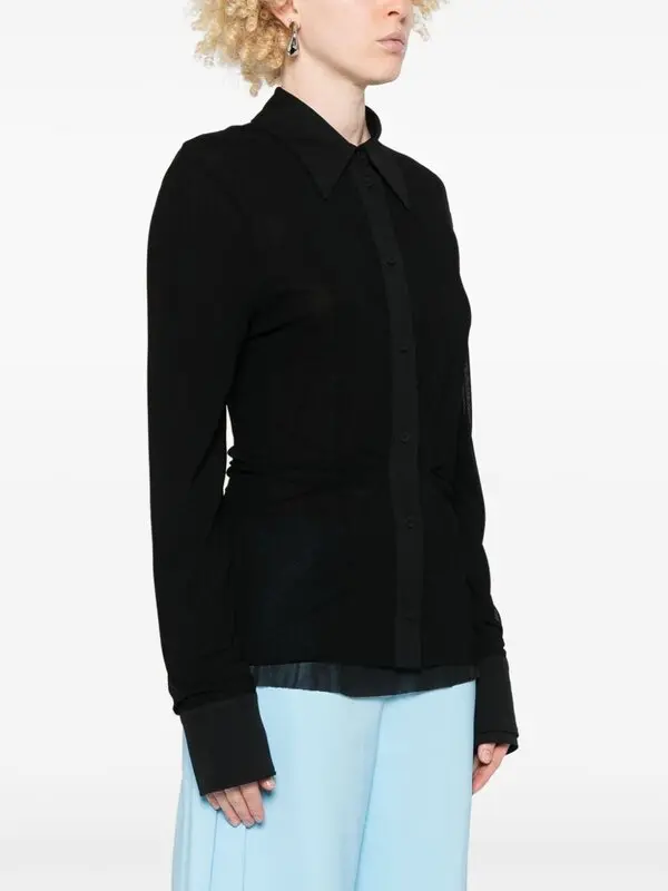 JIL SANDER Double Layer Viscose Shirt - Multicolor