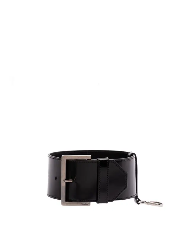 Prada Calf Leather Buckled Bag Bracelet - Multicolor