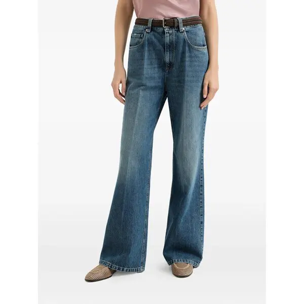 Brunello Cucinelli Denim Wide-leg Jeans - Blue