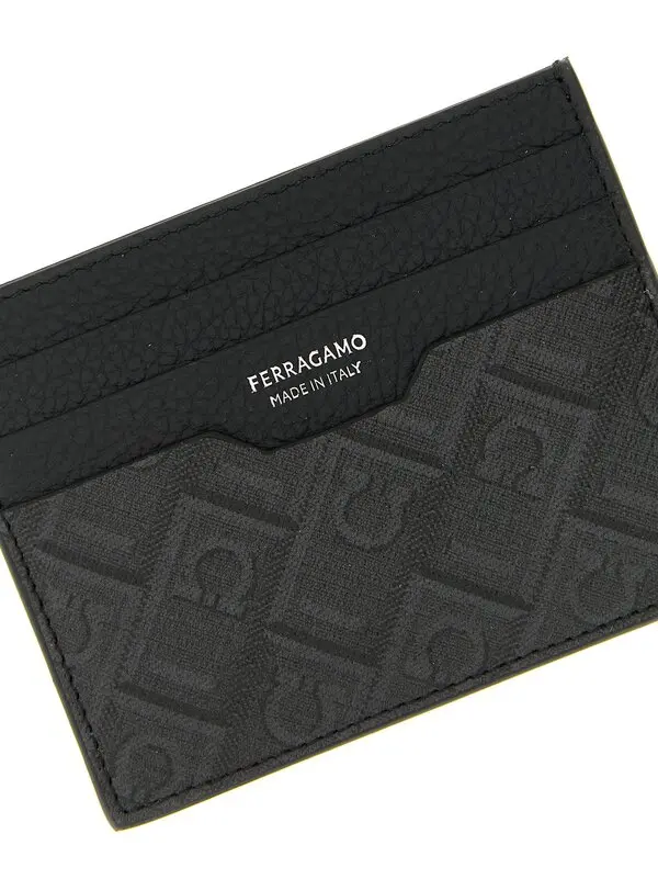 FERRAGAMO Monogram' Card Holder - Black
