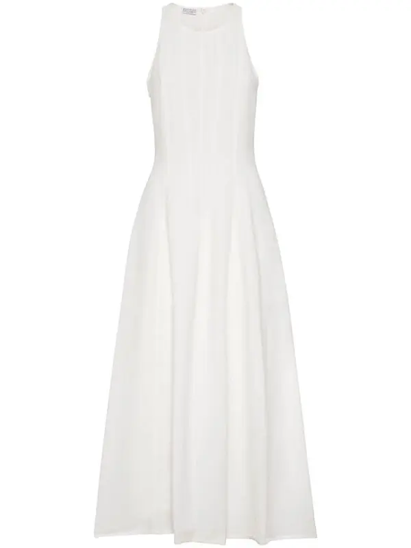 Brunello Cucinelli Sleeveless Crew-neck Long Dress