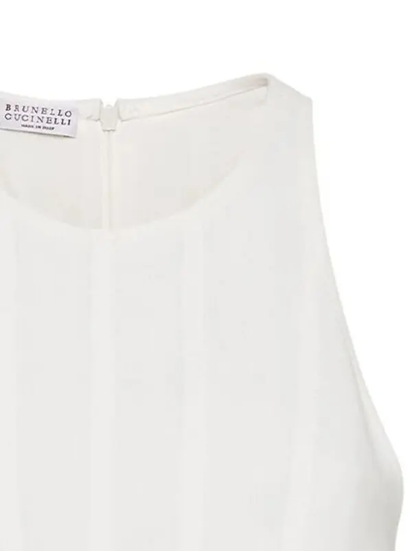 Brunello Cucinelli Sleeveless Crew-neck Long Dress