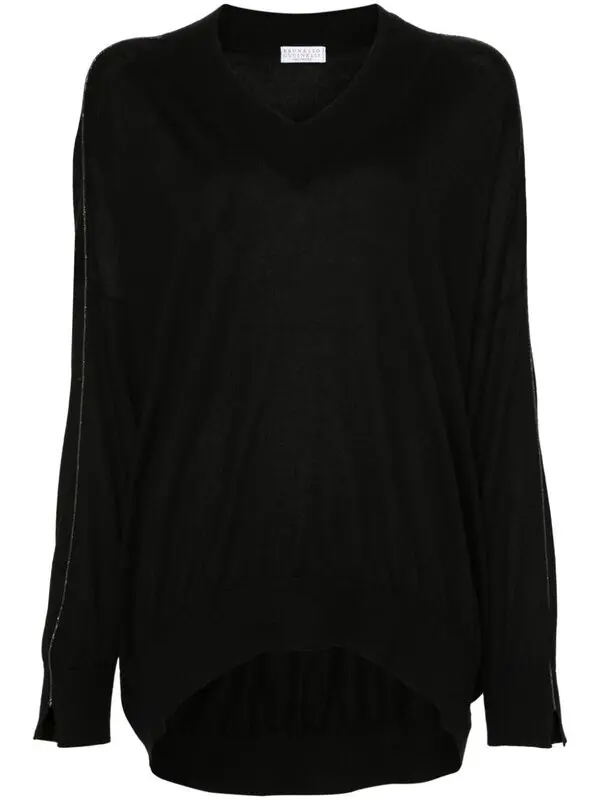Brunello Cucinelli Long Sleeve V-neck Sweater