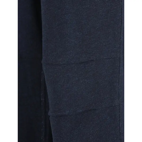 Brunello Cucinelli Navy Cotton And Linen Blend Trousers - Blue