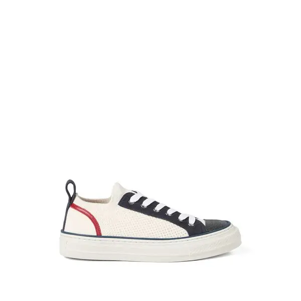 Brunello Cucinelli Paneled Knit Trainers - White