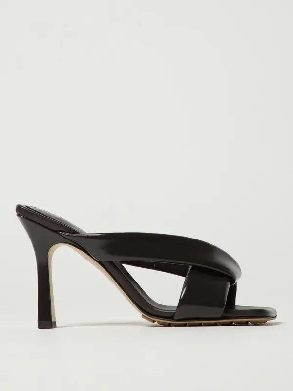 Bottega Veneta Leather Heeled Sandals - Brown