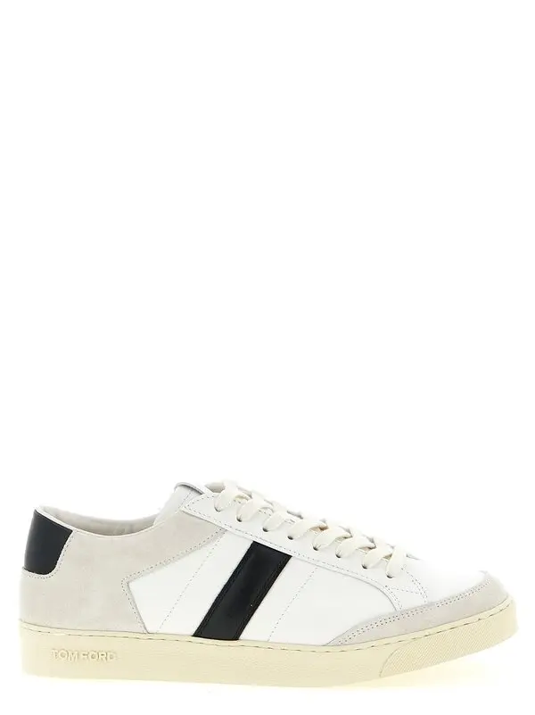 TOM FORD Blake Leather And Suede Sneakers - Multicolor