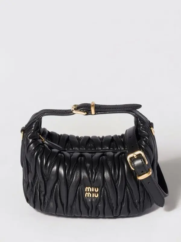 Miu Miu Ruched Leather Handbag